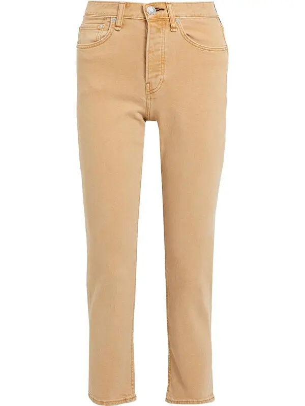 Rag & Bone Maya Cropped Slim-leg Jeans - Sand