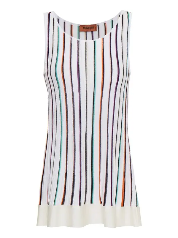Missoni Ribbed Knit Tank - White