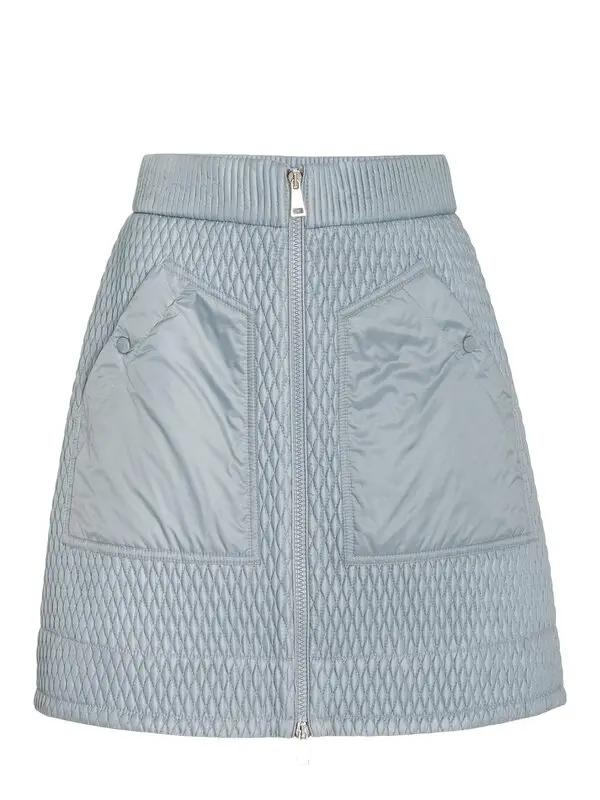 Moncler Quilted Mini Skirt - Blue