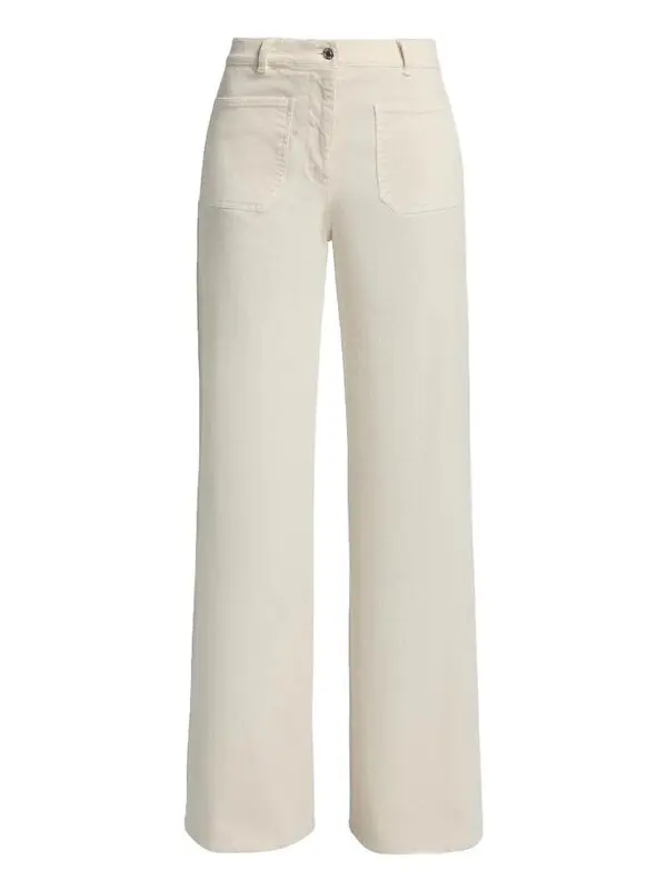 NILI LOTAN Florence Flared Cotton-blend Corduroy Pants - Stone