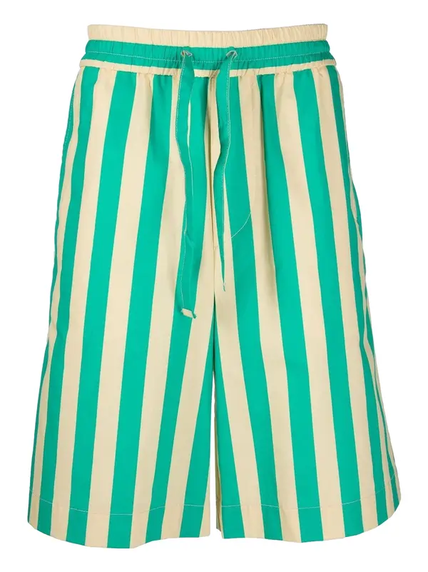 Sunnei Striped Bermuda Shorts - Green
