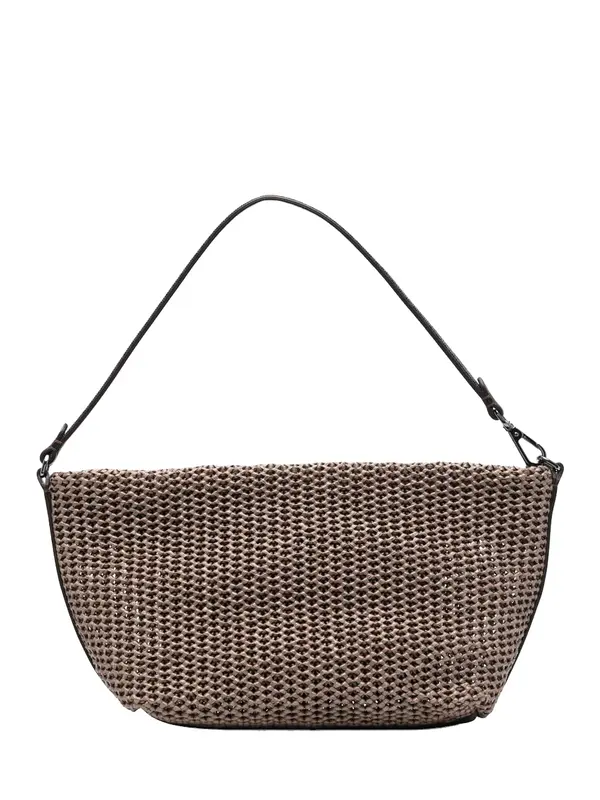 Brunello Cucinelli Raffia-effect Shoulder Bag - Neutrals
