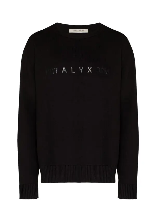1017 Alyx 9sm Logo-print Long-sleeve Sweatshirt - Black