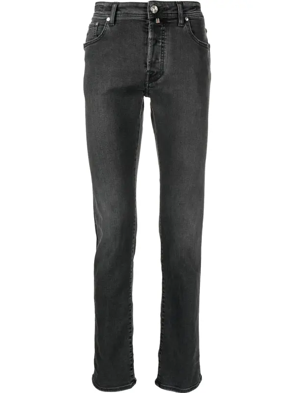 Jacob Cohen Mid-rise Slim-fit Jeans - Black
