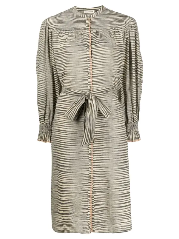 Ulla Johnson Fiora Striped Shirt Dress - Grey