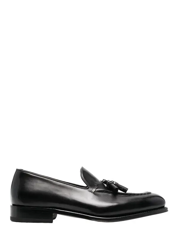 FERRAGAMO Almond-toe Tassel Loafers - Black