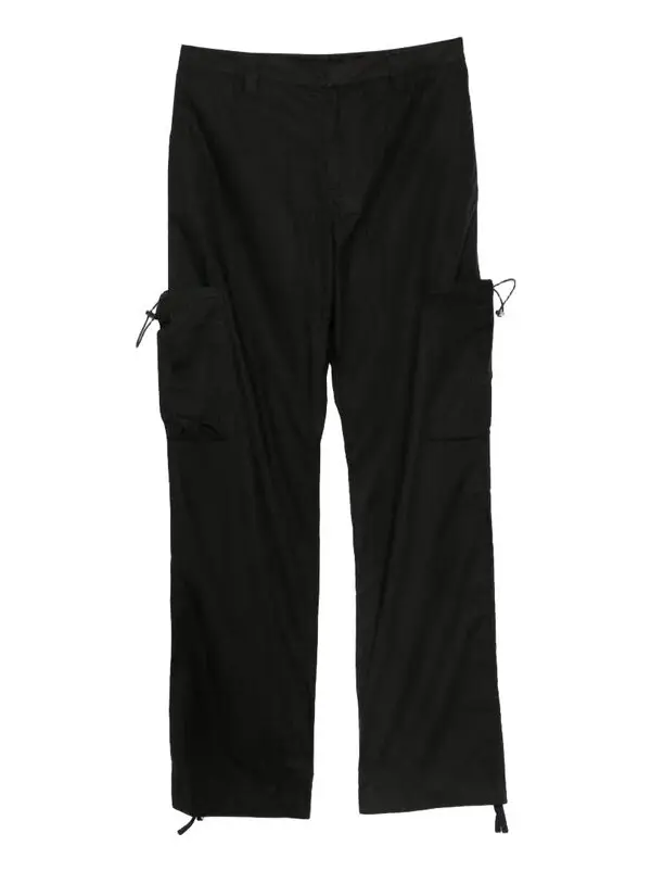 COUNTY OF MILAN Marcelo Burlon Logo Embroidery Cargo Pants - Black