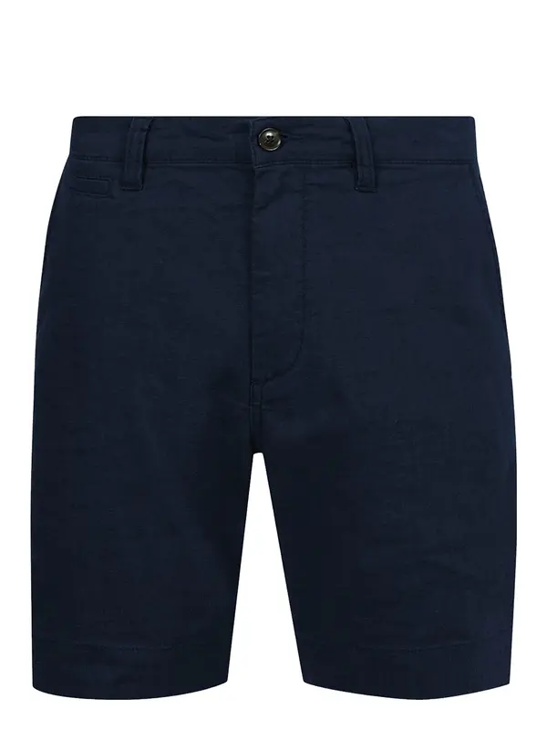 John Varvatos Johnny Flat-front Shorts - Indigo