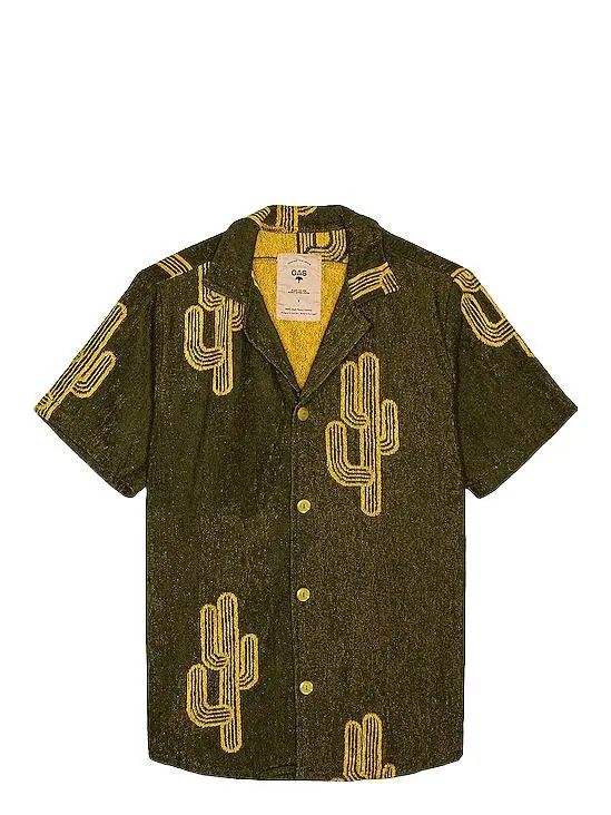 Oas Shirt In Dark Green - Mezcal Cuba