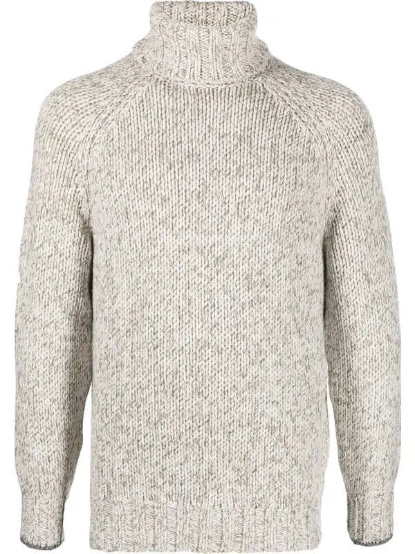 Brunello Cucinelli Rollneck Knitted Jumper - Grey