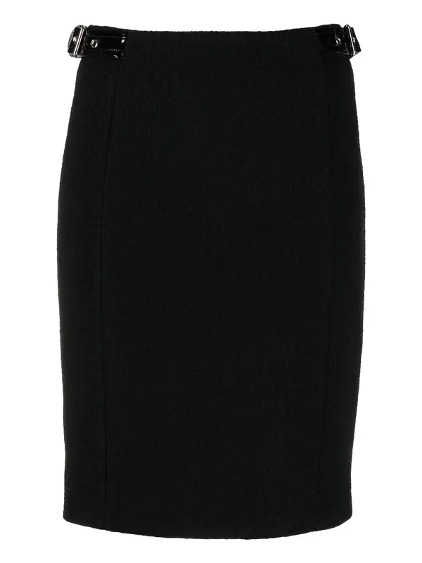 Moschino Strap-detail Pencil Skirt - Black