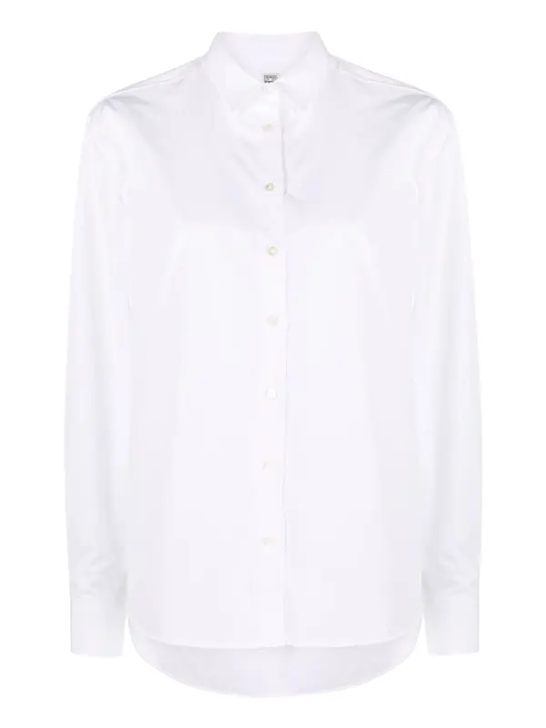 TOTEME Signature Cotton Shirt - White