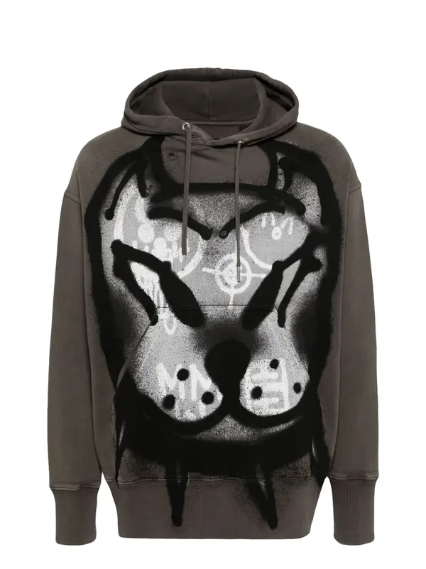 Givenchy Graffiti-print Hoodie - Grey