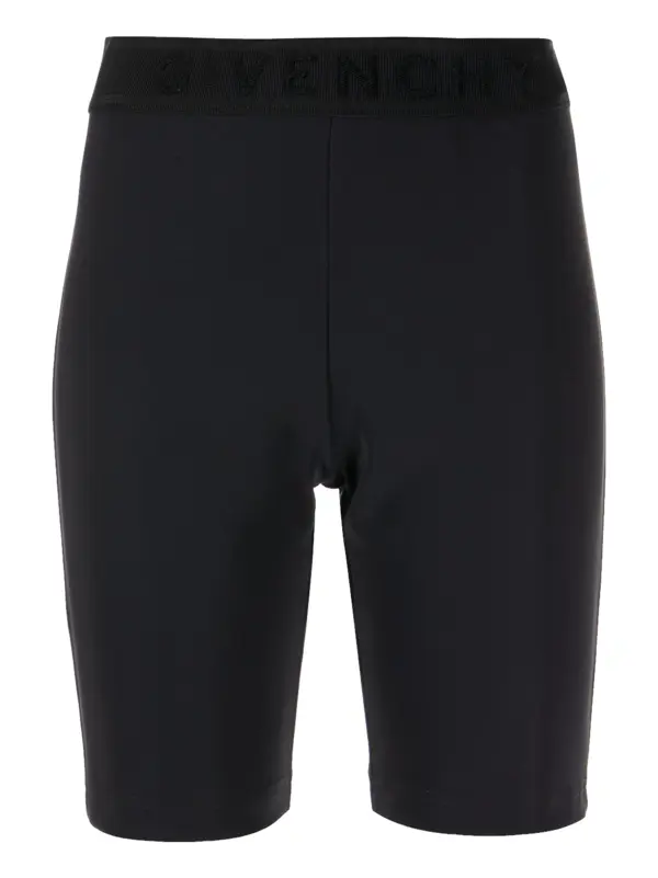Givenchy Logo-waistband Biker Shorts - Black