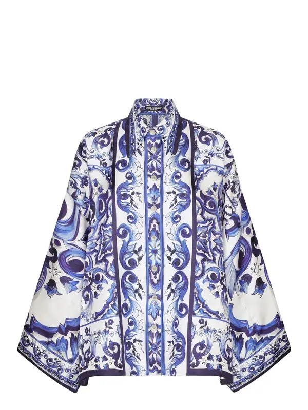 Dolce & Gabbana Majolica-print Shirt - Blue