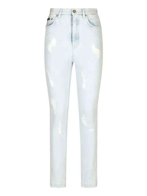 Dolce & Gabbana Grace Distressed Skinny Jeans - Blue