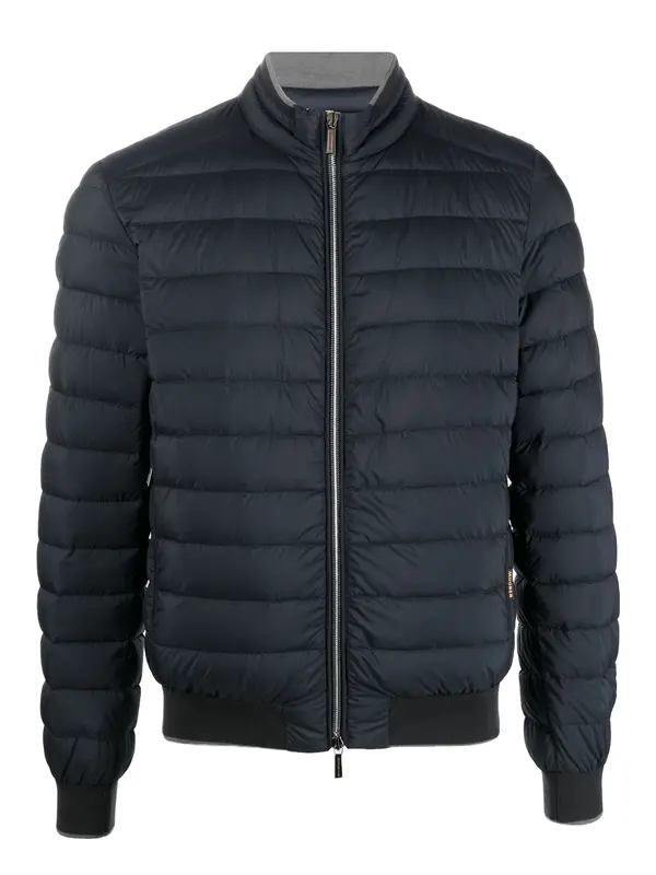 MOORER Padded Zip-up Jacket - Blue