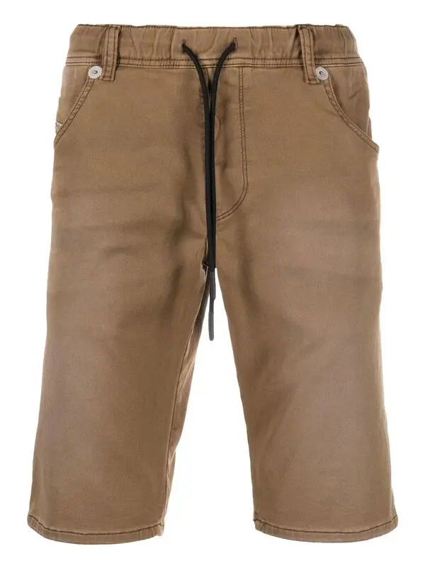 DIESEL® Slim-fit Drawstring Waist Shorts - Neutrals