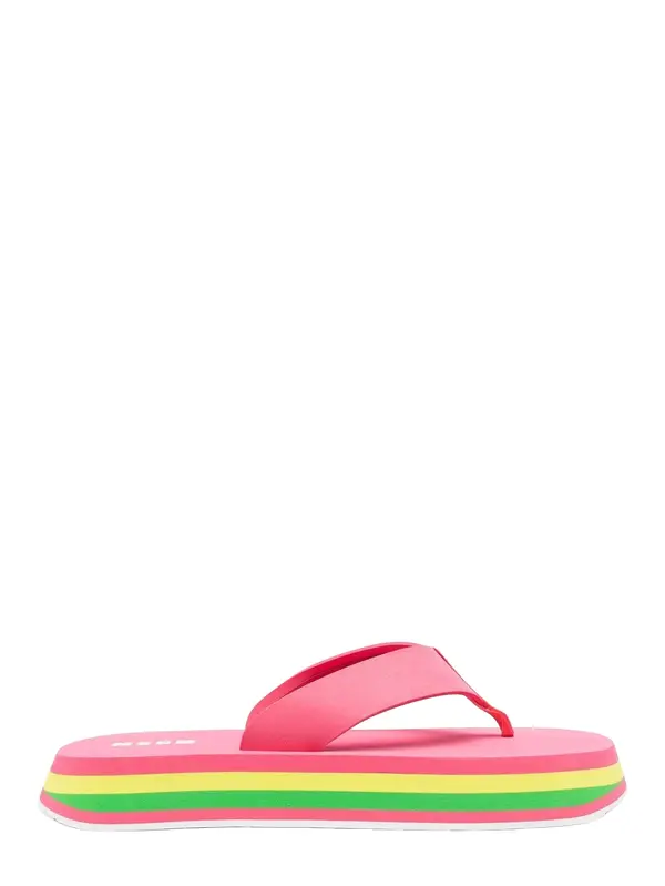 MSGM Thong Strap Flip Flops - Pink