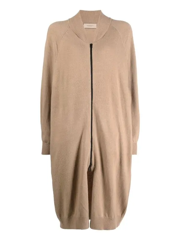 Fear Of God Logo Patch Zip-up Cardigan - Neutrals