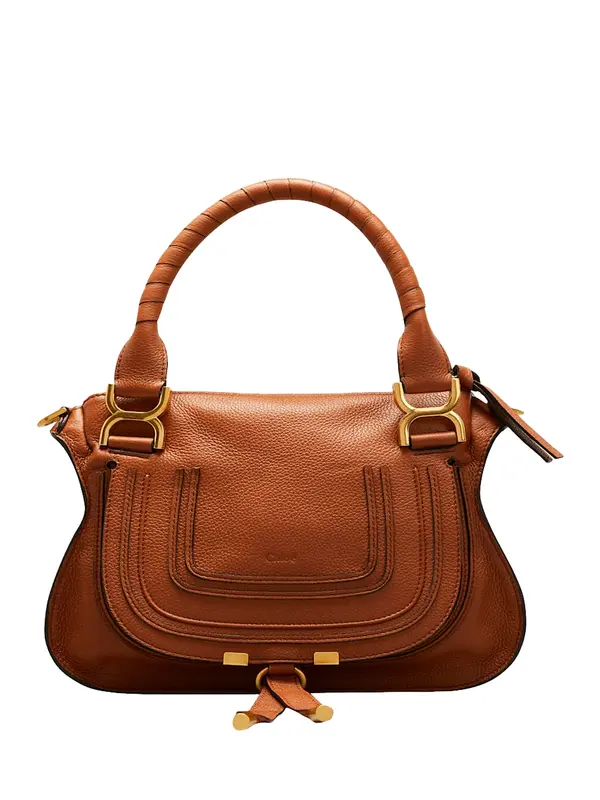 Chloé Marcie Small Satchel Bag - Tan