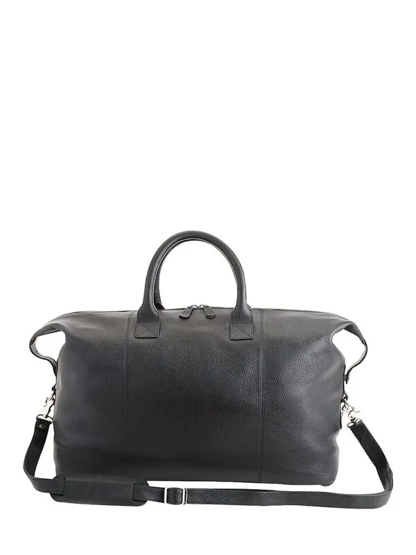ROYCE NEW YORK Monogrammed Leather Duffle Bag - Black