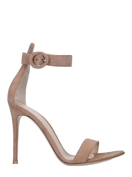 GIANVITO ROSSI Portofino Open-toe Leather Heeled Sandals - Blush