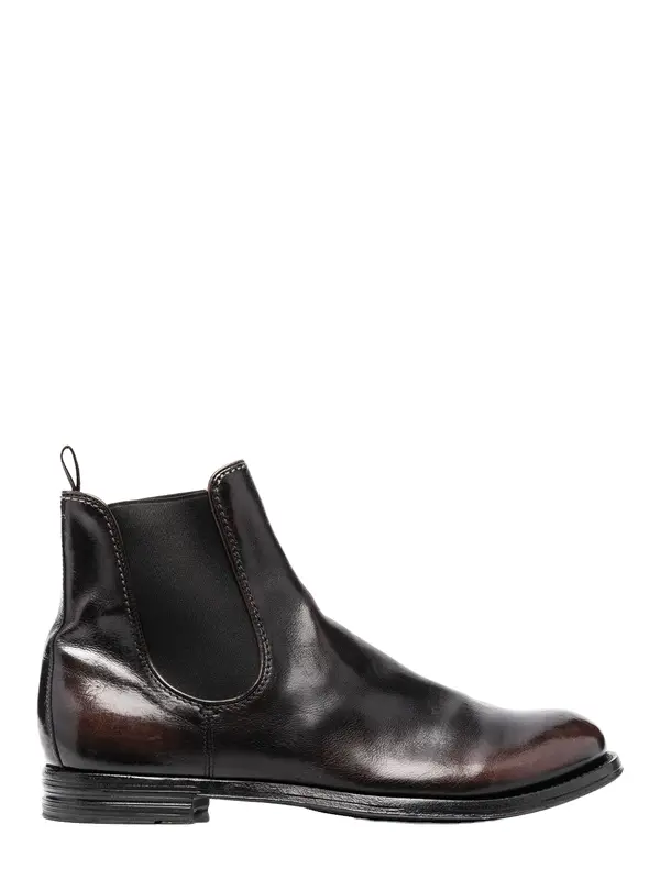 Officine Creative Leather Ankle Boots - Brown