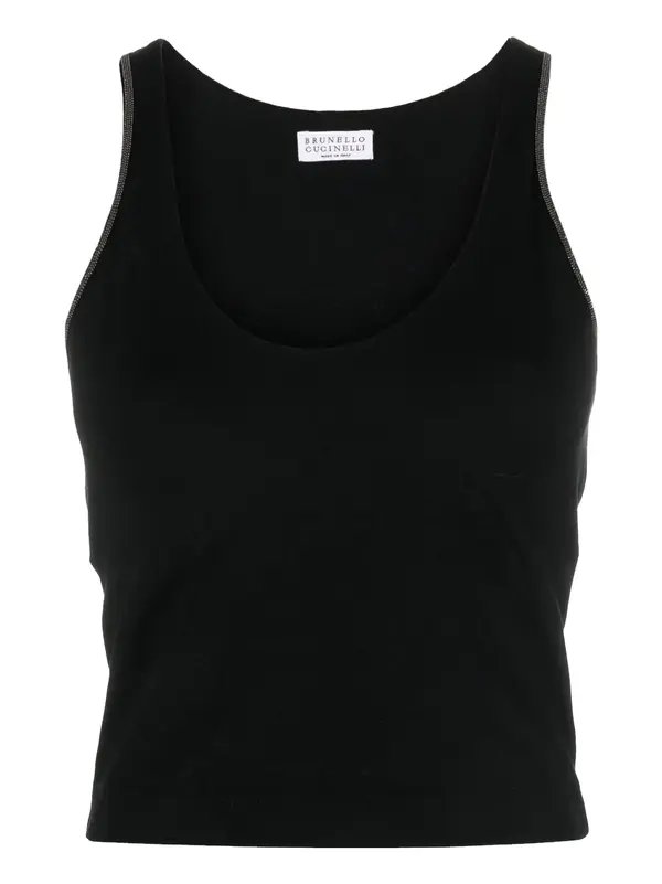 Brunello Cucinelli Monili Chain-embellished Tank Top - Black