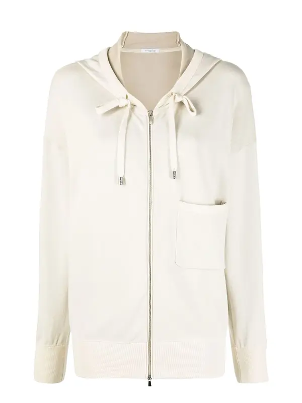 Malo Zip-up Cotton Sweatshirt - Neutrals