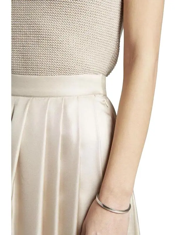 Giorgio Armani Silk Twill Maxi Skirt - Sand