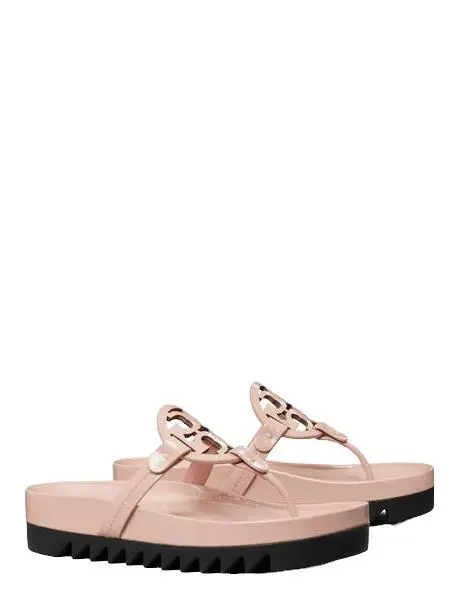 Tory Burch Miller Cloud Lug Sandal - Pink Brick/perfect Black