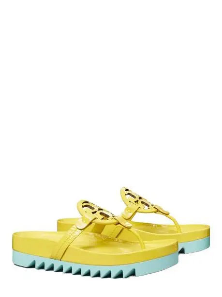 Tory Burch Miller Cloud Lug Sandal - Zesty Lime/sea Bubble