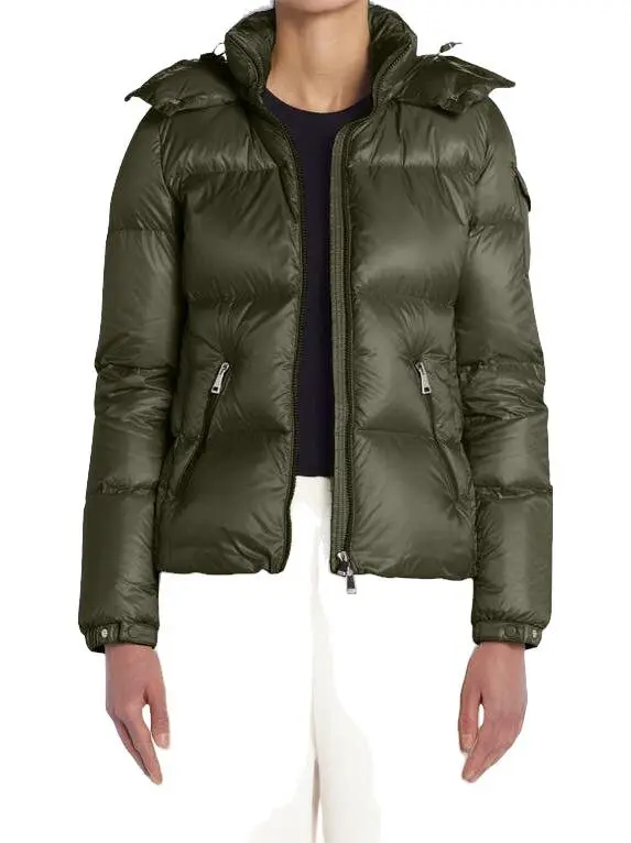 Moncler Fourmine Hooded Down Puffer Jacket - Military Green