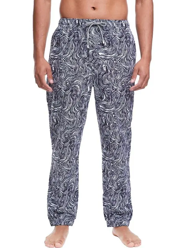 BOARDIES Forest Faces Drawstring Pants - Black White