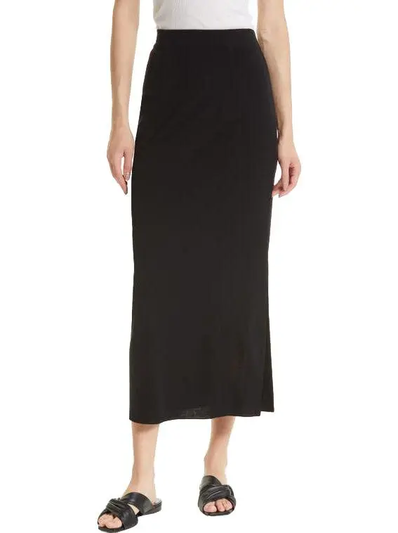 Misook Knit Midi Skirt - Black