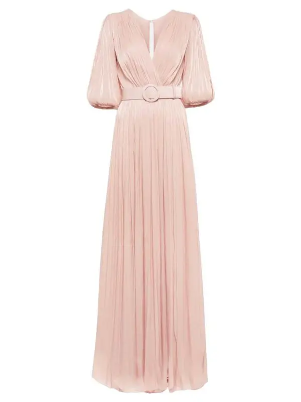 Costarellos Brennie Iridescent Georgette Gown - Pink