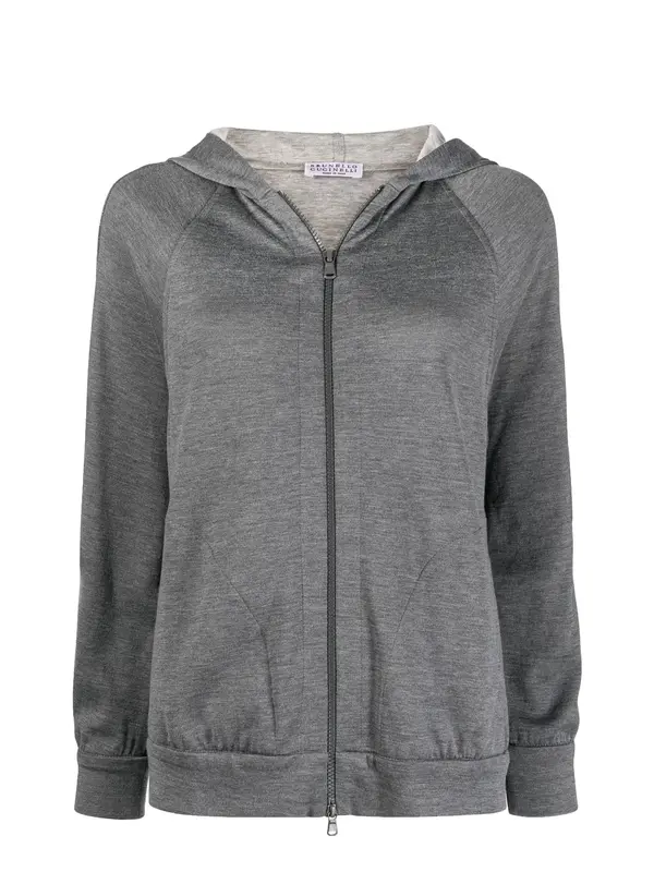 Brunello Cucinelli Zip-up Hoodie - Grey