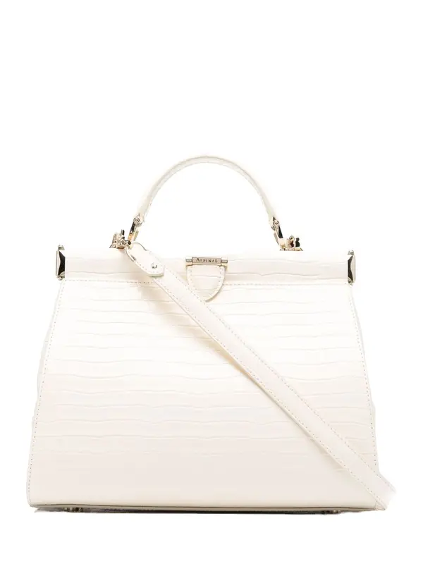 ASPINAL OF LONDON Florence Frame Embossed Bag - Neutrals