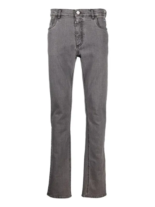 BILLIONAIRE Mid-rise Straight-leg Jeans - Grey