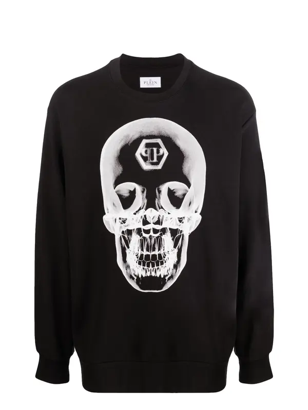 Philipp Plein Skull Print Sweatshirt - Black