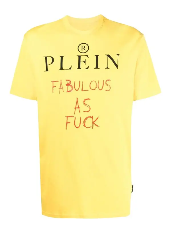 Philipp Plein Slogan Print T-shirt - Yellow
