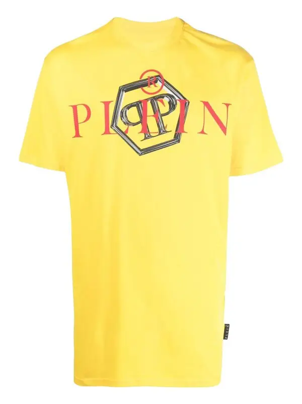 Philipp Plein Logo-print Cotton T-shirt - Yellow