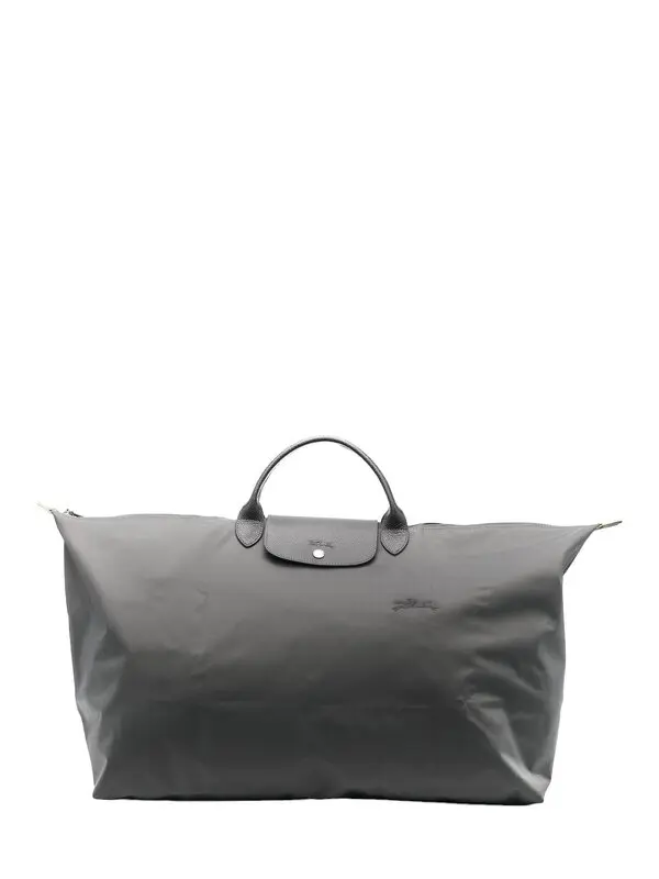 Longchamp Medium Le Pliage Green Travel Bag - Grey