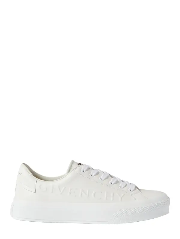 Givenchy Logo-embossed Leather Sneakers - White