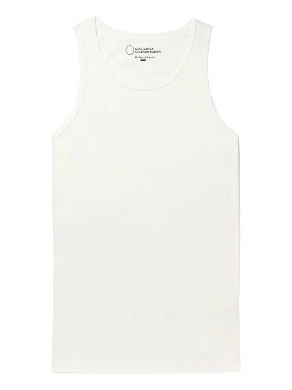 Nudie Jeans Slim-fit Organic Cotton-jersey Tank Top - Neutrals