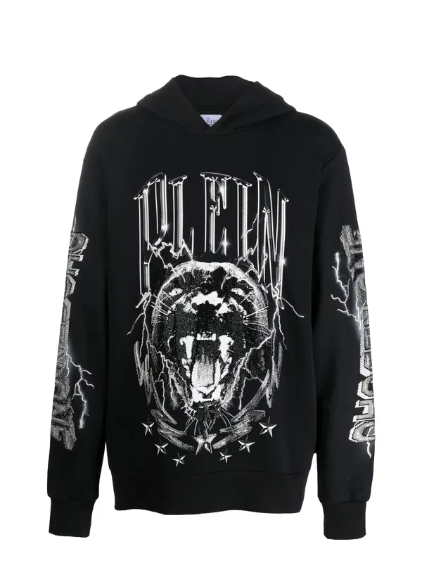 Philipp Plein Graphic-print Hoodie - Black