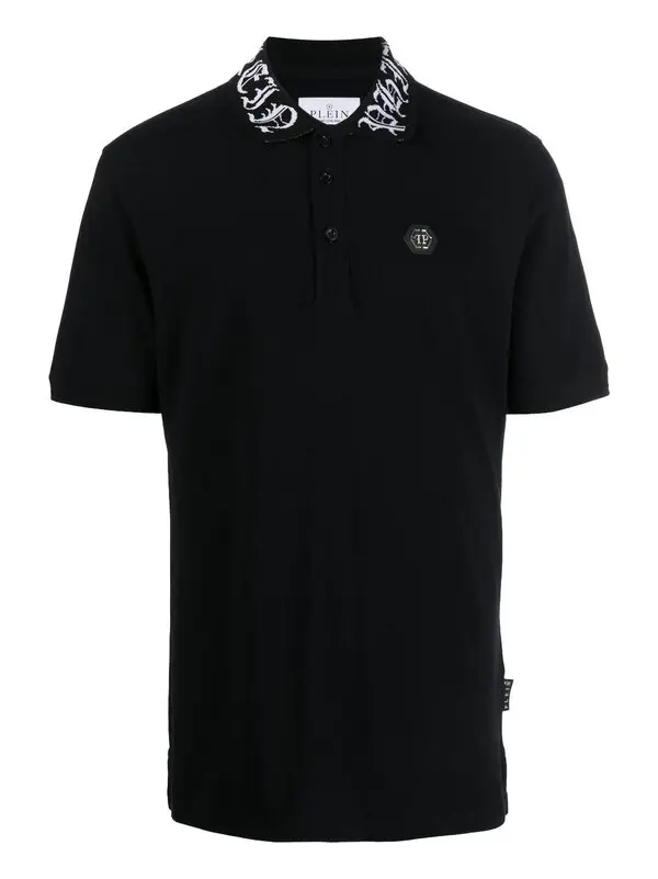 Philipp Plein Tm Short-sleeve Polo Shirt - Black