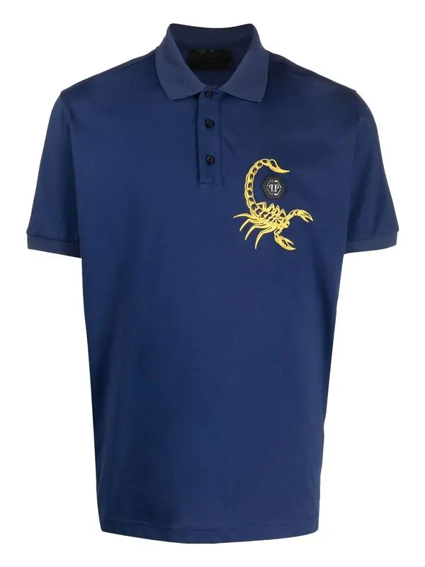 Philipp Plein Short Sleeve Polo Shirt - Blue