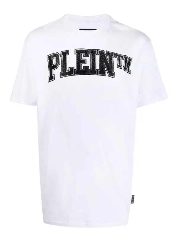 Philipp Plein Stones Logo-embellished T-shirt - White